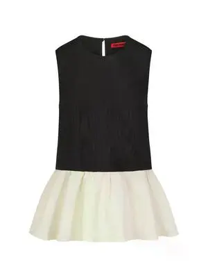 SIMONMILLER Iris Moire Peplum Top - Black