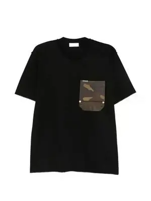 YES LONDON Camouflage-print Pocket T-shirt - Black