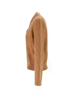 KANGRA Brushed-effect Shawl-collar Sweater