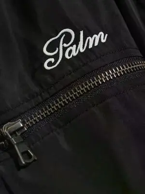 Palm Angels Hooded Logo-embroidered Jacket
