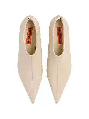 SIMONMILLER Arrow Leather Ankle Boots - Neutrals