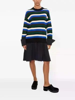 SIMONMILLER Pip Poplin Striped Midi Dress