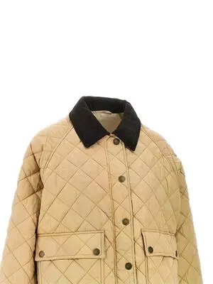 Max Mara Quilted Corduroy-collar Jacket