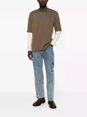 YES LONDON Layered-effect Crew-neck T-shirt - Green