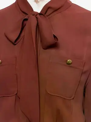 TWINSET Pussy-bow Pleated Mini Dress