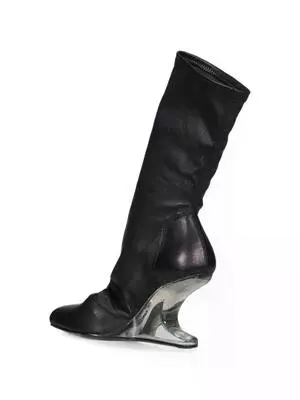 Rick Owens Cantilever Open-toe Wedge Boots