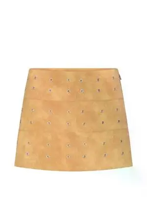 SIMONMILLER Nya Eyelet-embellished Mini Skirt