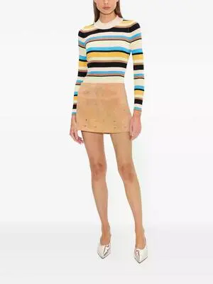 SIMONMILLER Nya Eyelet-embellished Mini Skirt