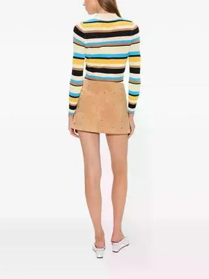 SIMONMILLER Nya Eyelet-embellished Mini Skirt