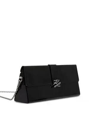 Karl Lagerfeld K/soirée Autograph Flap Clutch Bag - Black