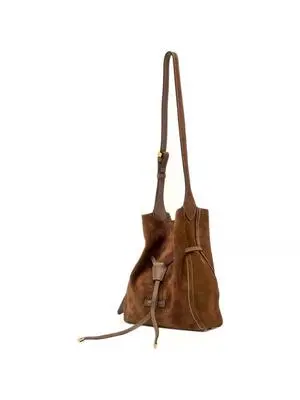 GIANNI CHIARINI Sienna Drawstring Suede Bucket Bag