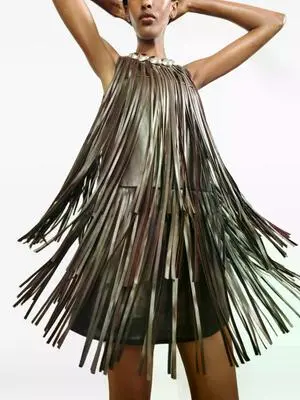SIMONMILLER Jupiter Fringe-trimmed Mini Dress