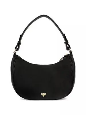 APATCHY LONDON Lucy Crescent Leather Tote Bag - Black