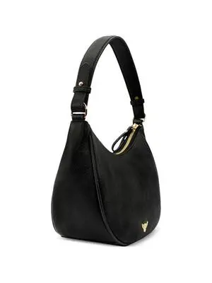 APATCHY LONDON Lucy Crescent Leather Tote Bag - Black