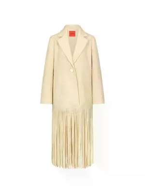 SIMONMILLER Vero Fringe-trim Coat - Neutrals