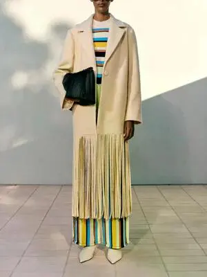 SIMONMILLER Vero Fringe-trim Coat - Neutrals