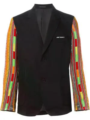 Yohji Yamamoto Contrast Sleeve Blazer - Black