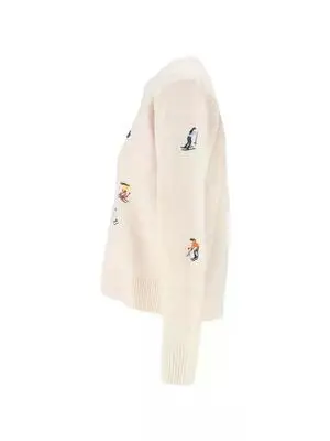 MC2 SAINT BARTH Skier-embroidered Sweater - Neutrals