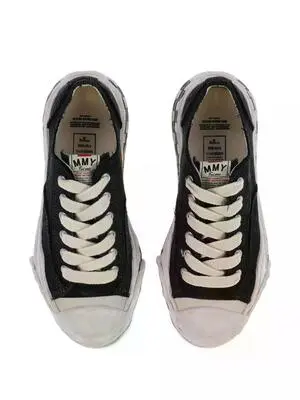 Mihara Yasuhiro Hank Og Graffiti-check Sole Canvas Low-top Sneakers
