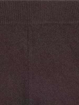 Max Mara Wide Wool And Cashmere Yarn Trousers Dark