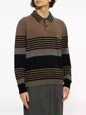 Paul Smith Light Stripe Cashmere Polo Sweater