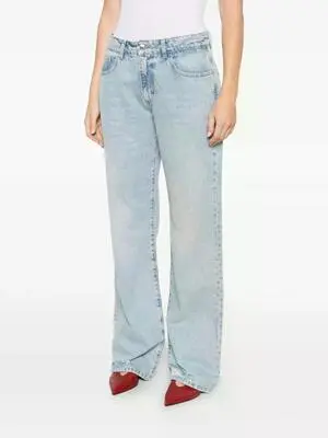 ICON DENIM LOS ANGELES Iris Distressed-hem Jeans