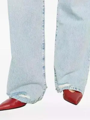 ICON DENIM LOS ANGELES Iris Distressed-hem Jeans