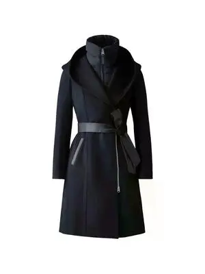 Mackage Shia-slb Belted Hooded Coat - Black