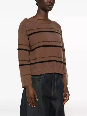 PENNYBLACK Horizontal-stripe Boat-neck Sweater