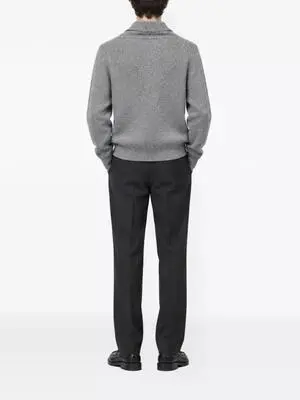 SOSHIOTSUKI Waffle-knit Shawl-collar Sweater