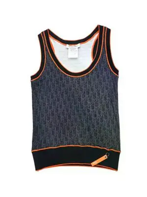 Dior Trotter-pattern Flight Tank Top - Blue