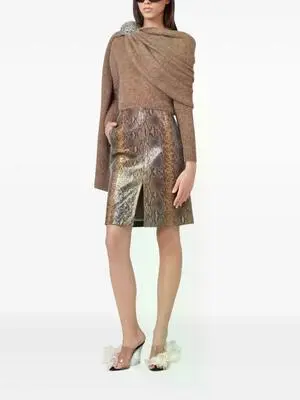 Giuseppe Di Morabito Crystal-embellished Draped Sweater