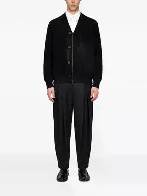 Comme Des Garçons Zip-fastening Knitted Cardigan