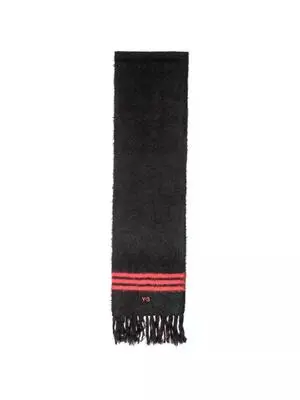 Y3 Stripes Scarf - Black