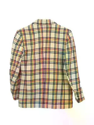 Hermès Double-breasted Check-pattern Blazer