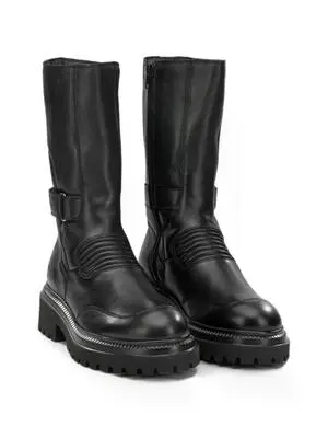 SUMMERY COPENHAGEN Buckled Leather Boots