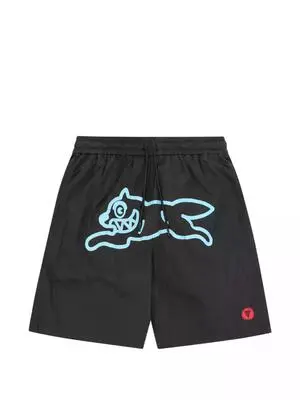 ICECREAM Running Dog Graphic-print Shorts - Black