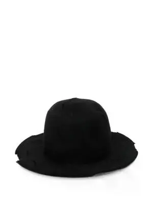 Yohji Yamamoto Distressed-effect Felt Hat