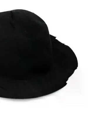 Yohji Yamamoto Distressed-effect Felt Hat
