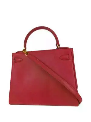 Hermès 1997 28 Kelly Retourne Tote Bag Red