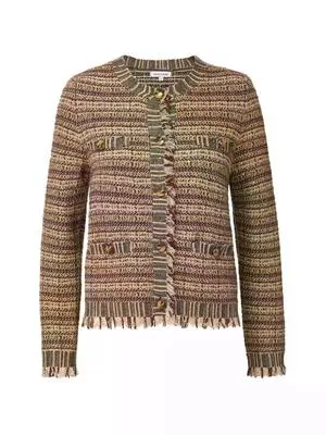 Veronica Beard Sariyah Fringed Jacket - Red