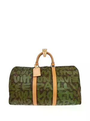 LOUIS VUITTON 50 Keepall Monogram Graffiti Duffle Bag - Brown