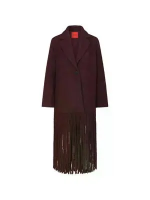SIMONMILLER Vero Fringe-trimmed Coat - Red