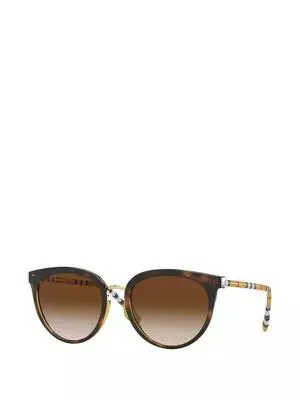 Burberry Tortoiseshell-effect Check-pattern Sunglasses