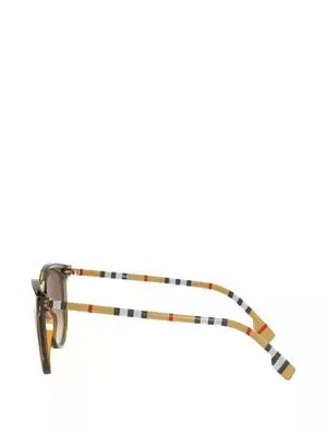 Burberry Tortoiseshell-effect Check-pattern Sunglasses