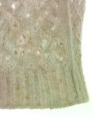 Max Mara Albero Perforated Knit Vest - Neutrals