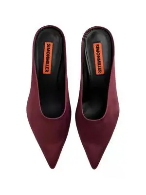 SIMONMILLER Gala Pointed Wedge Mules - Red