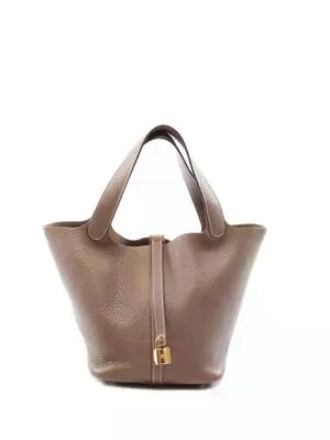 Hermès 2019 Clemence Picotin Lock 22 Handbag - Grey