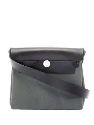 Hermès 2025 Military Toile And Vache Hunter Herbag Zip 20 Crossbody Bag - Green