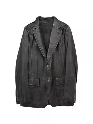 Gucci Single-breasted Leather Jacket